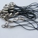 20 Black and Silver Cell Phone Strap 70mm With Lobster Clasp - Etsy