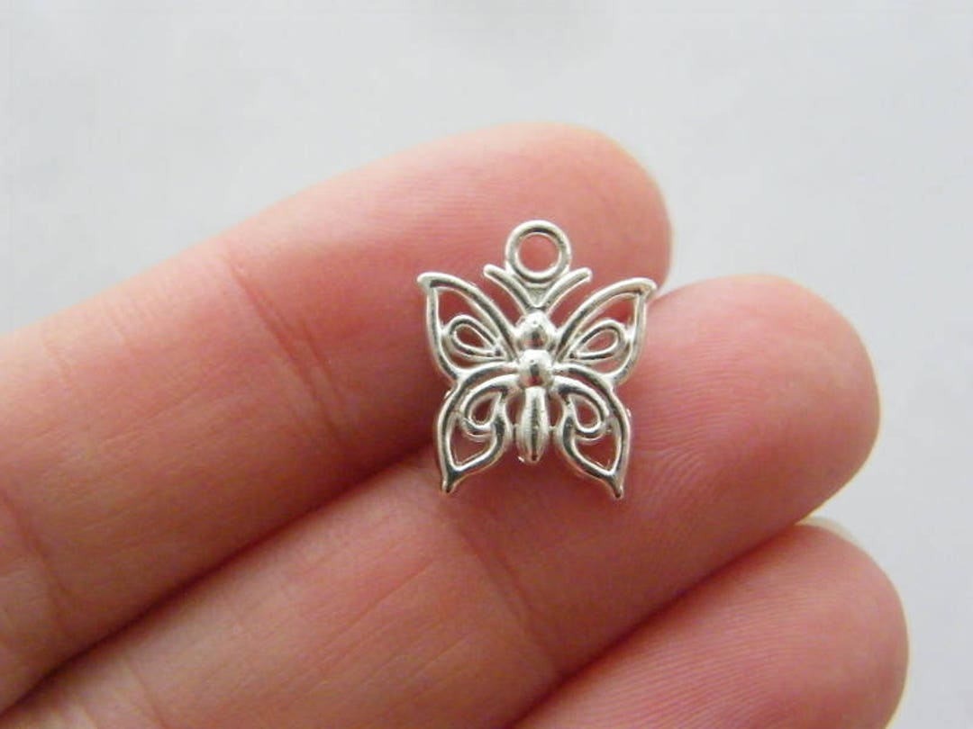 BULK 50 Butterfly Charms Silver Plated Tone A515 - SALE 50% OFF - Etsy
