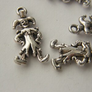 6 Jester Charms Antique Silver Tone P80 - Etsy