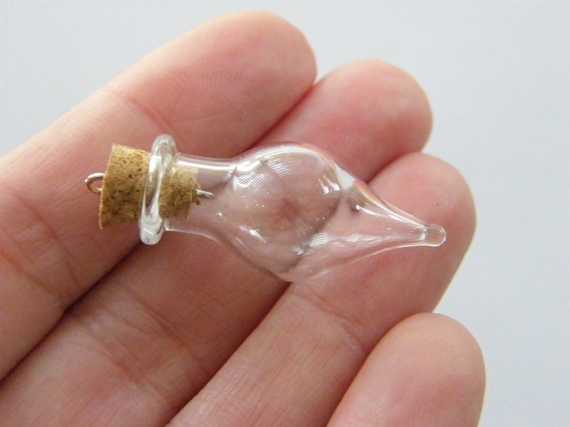 10 Mini Glass Bottles With Corks and Screw GBT - Etsy