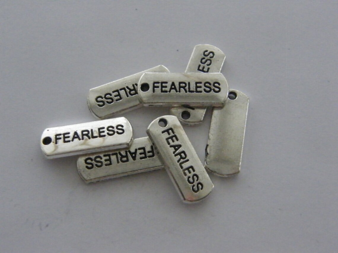 10 Fearless Charms Antique Silver Tone M51 | Etsy