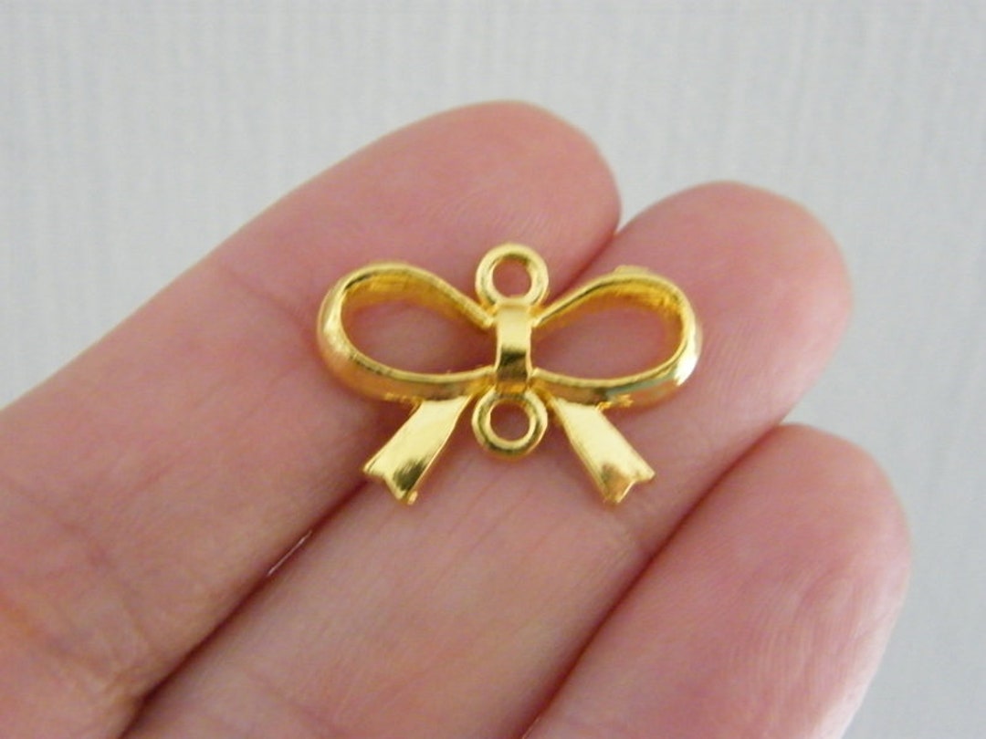 8 Bow Connector Bright Gold Tone CT100 - Etsy
