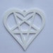 2 Heart Pentagram Pendant White Acrylic HC263 - Etsy