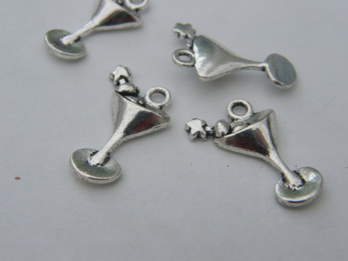BULK 50 Martini Charms Antique Silver Tone FD34 - Etsy