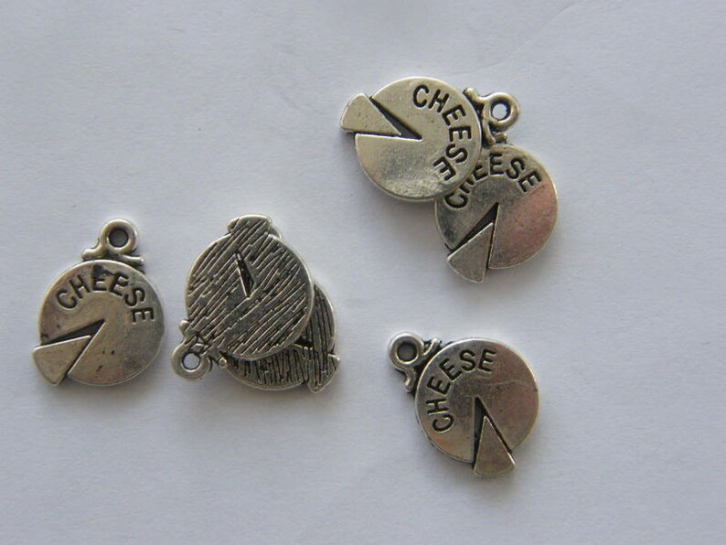 10 Cheese Wheel Charms Antique Silver Tone FD204 - Etsy