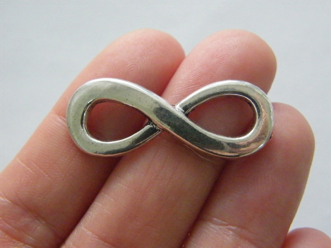 12 Infinity Charms or Connectors Antique Silver Tone I49 - Etsy