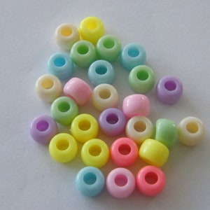 140 Barrel Beads Random Mixed Plastic BB594 - Etsy