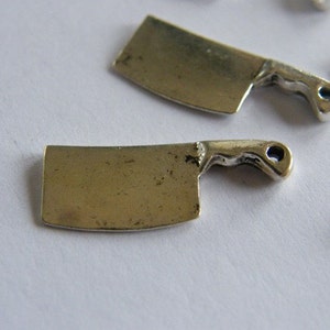 BULK 50 Meat Cleaver Knife Charms Tibetan Silver FD91 - Etsy