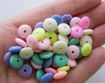 Acrylic Disc Beads - Etsy