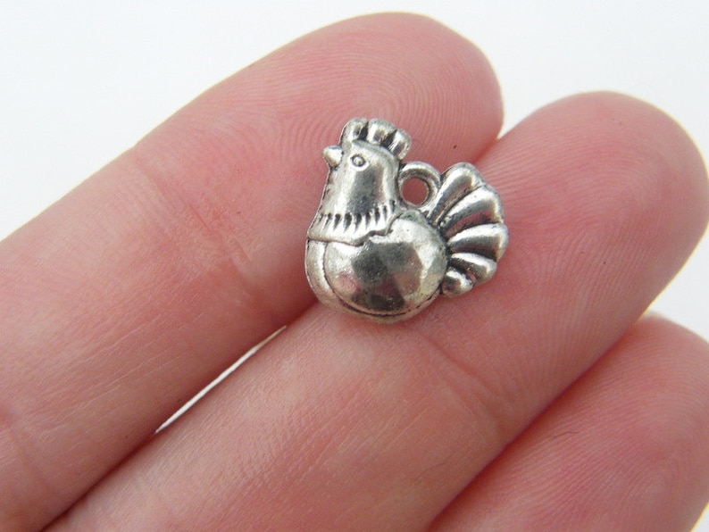 BULK 50 Chicken Hen Charms Antique Silver Tone B86 - Etsy