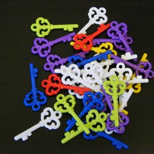 BULK 30 Mixed Colours Acrylic Plastic Key Pendants SALE 50% Offf - Etsy