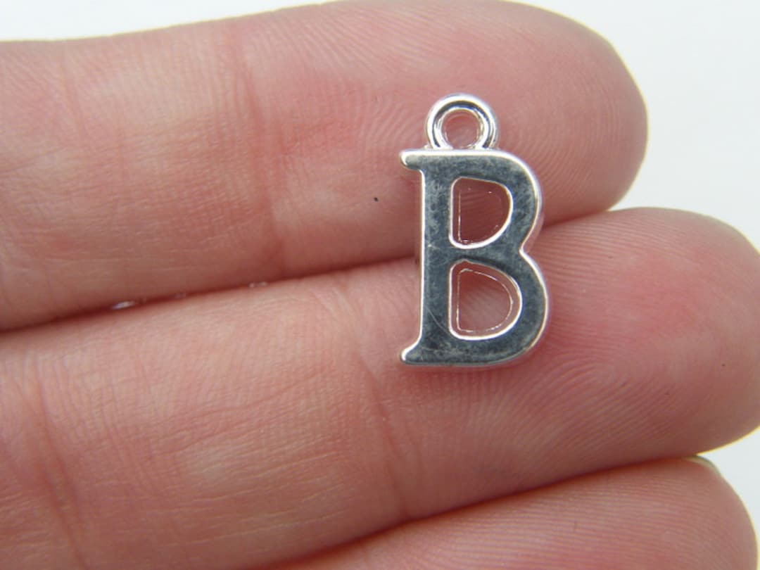 8 Letter B Alphabet Charms Silver Plated - Etsy