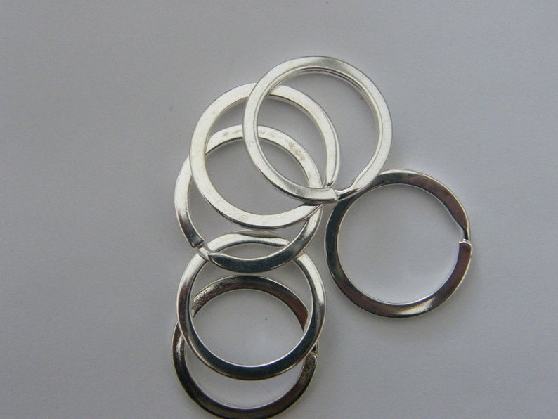 BULK 20 Key Rings 25 X 2mm Silver Plated FS421 | Etsy