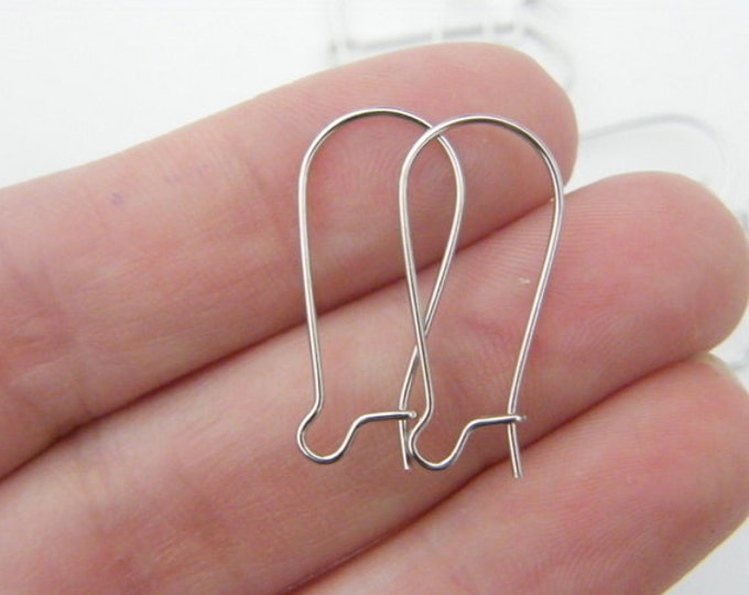 BULK 250 Kidney Ear Wire Earring Hooks 25 X 11mm Silver Tone - Etsy