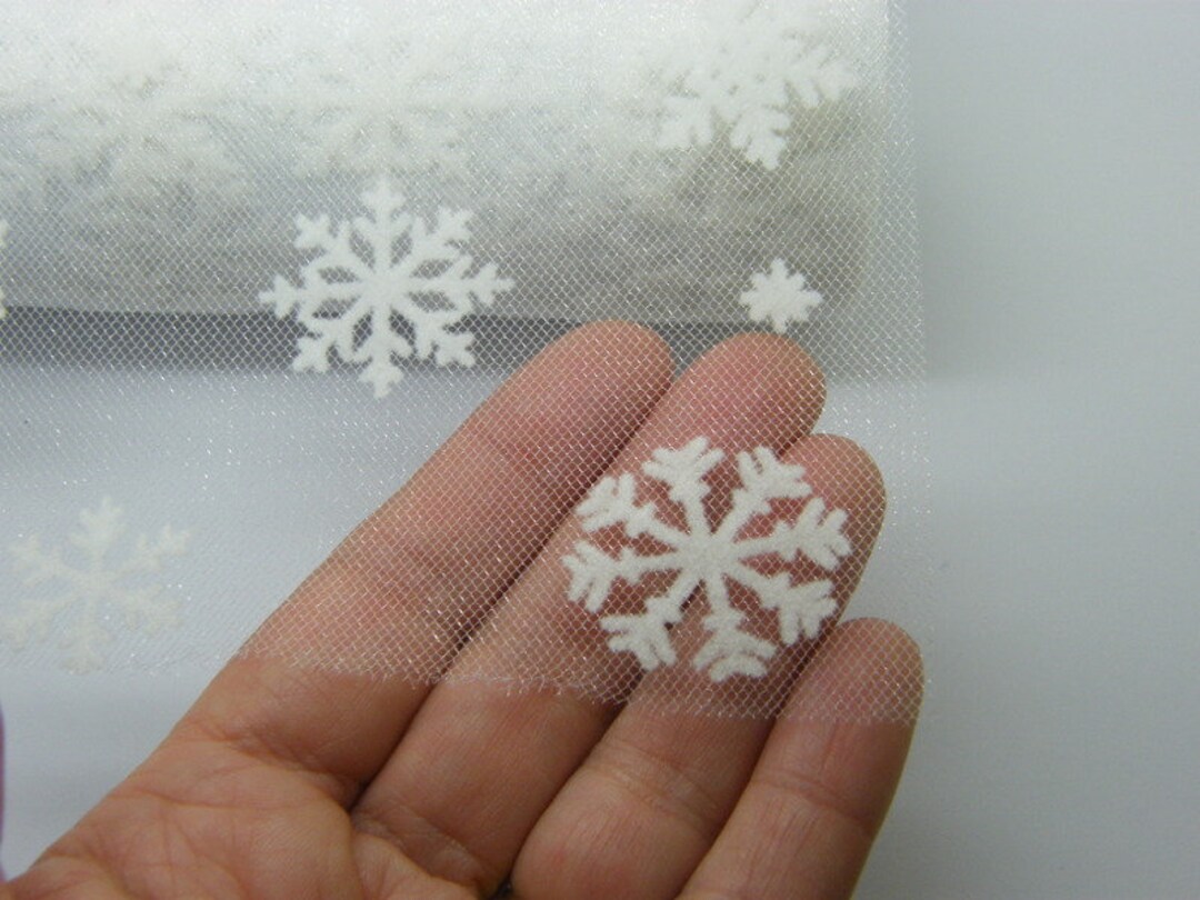 1 Roll Snowflake Mesh Ribbon Netting Fabric - Etsy