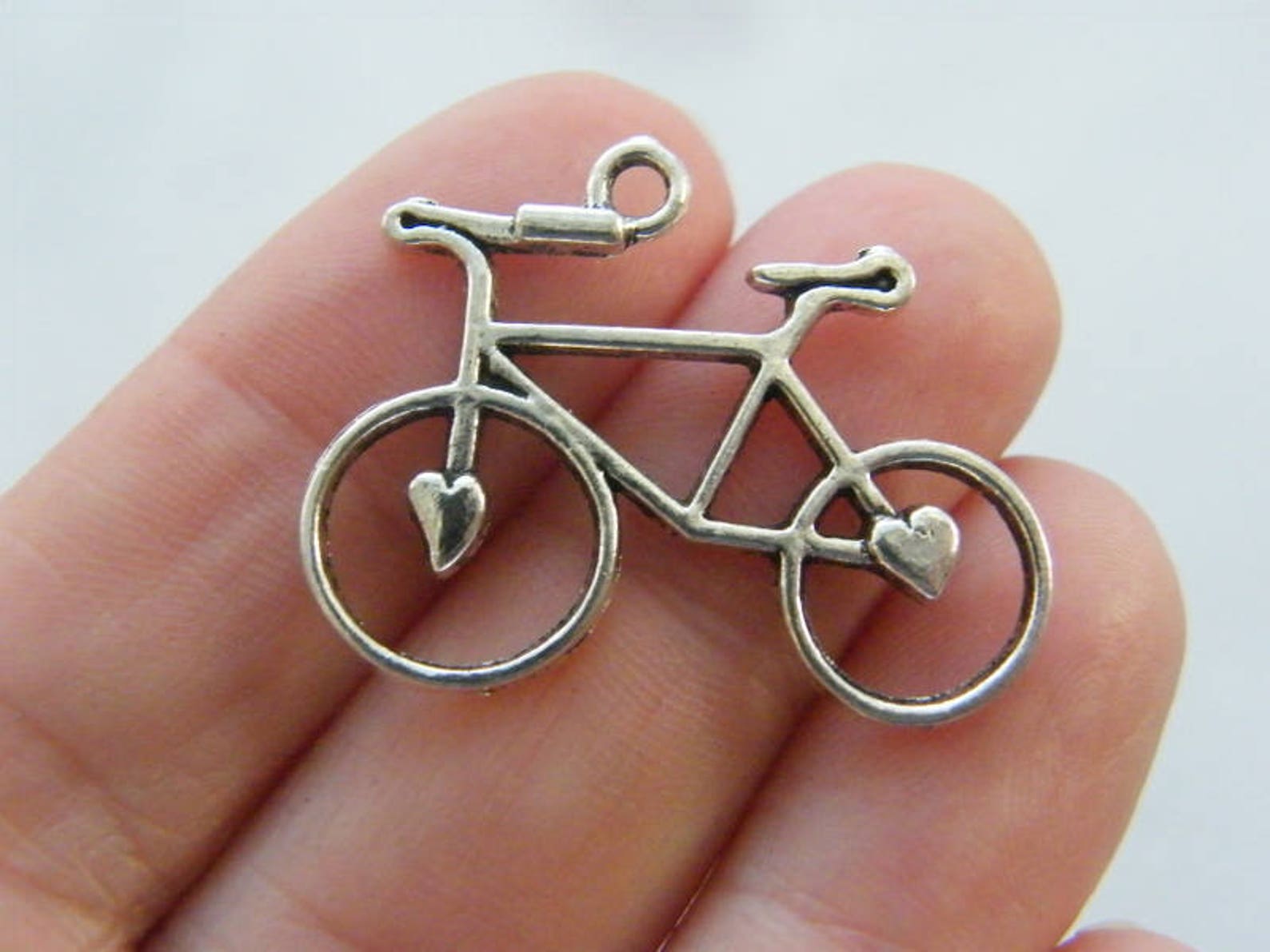 BULK 30 Bicycle Charms Antique Silver Tone TT79 - Etsy