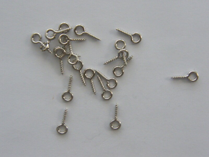100 Screw Eye Bails 12 X 5mm Silver Tone FS36 - Etsy
