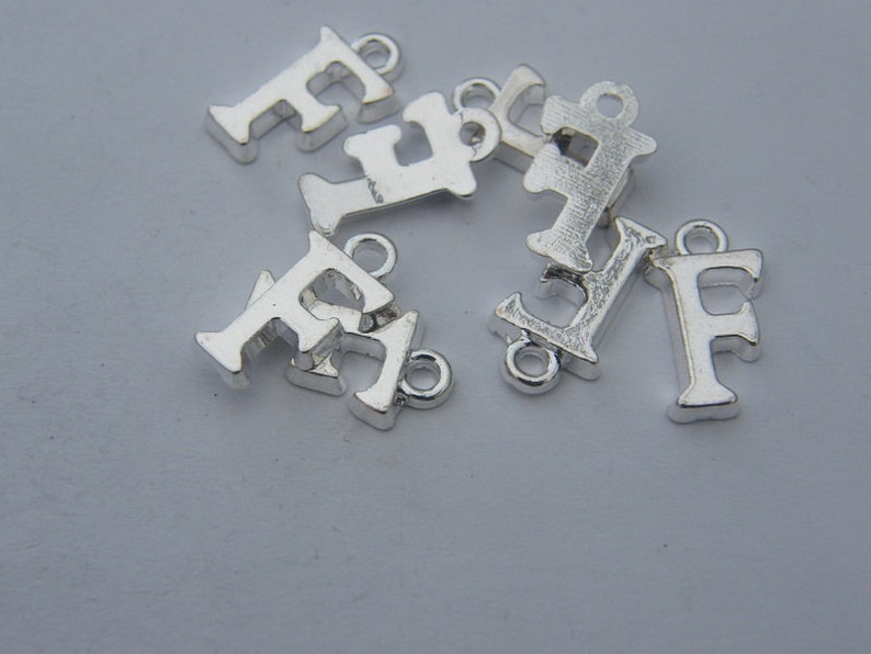 BULK 30 Letter F Alphabet Charms Silver Plated - Etsy