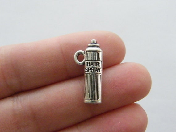 4 Hairspray Charms Antique Silver Tone P227 - Etsy