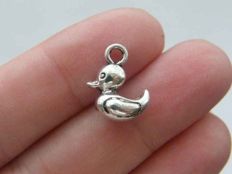 BULK 50 Duck Charms Antique Silver Tone B85 - Etsy