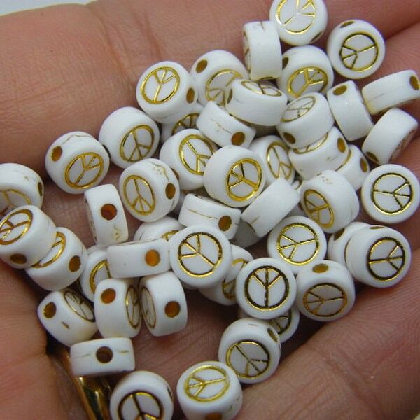 Peace Symbol Beads - Etsy