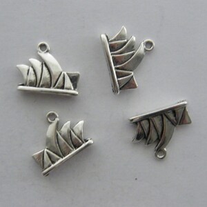 4 Sydney Opera House Charms Ntique Silver Tone WT115 - Etsy