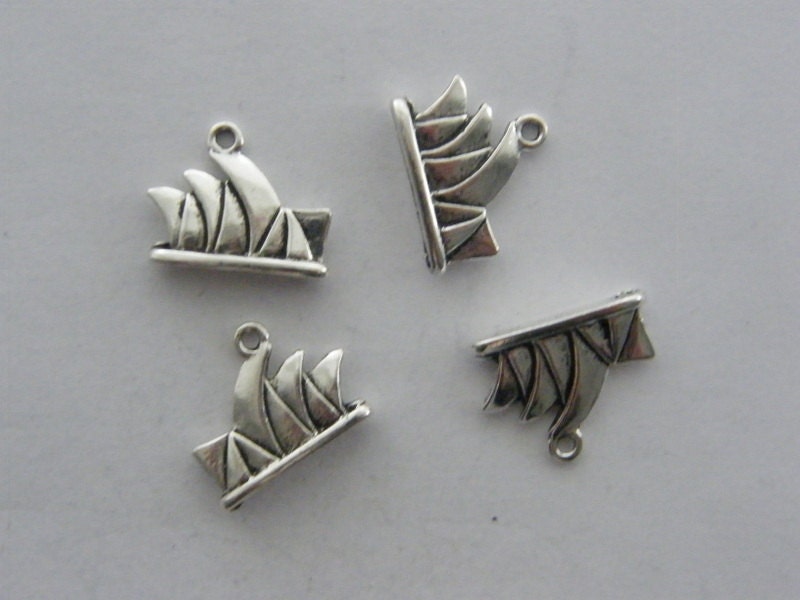 4 Sydney Opera House Charms Ntique Silver Tone WT115 - Etsy