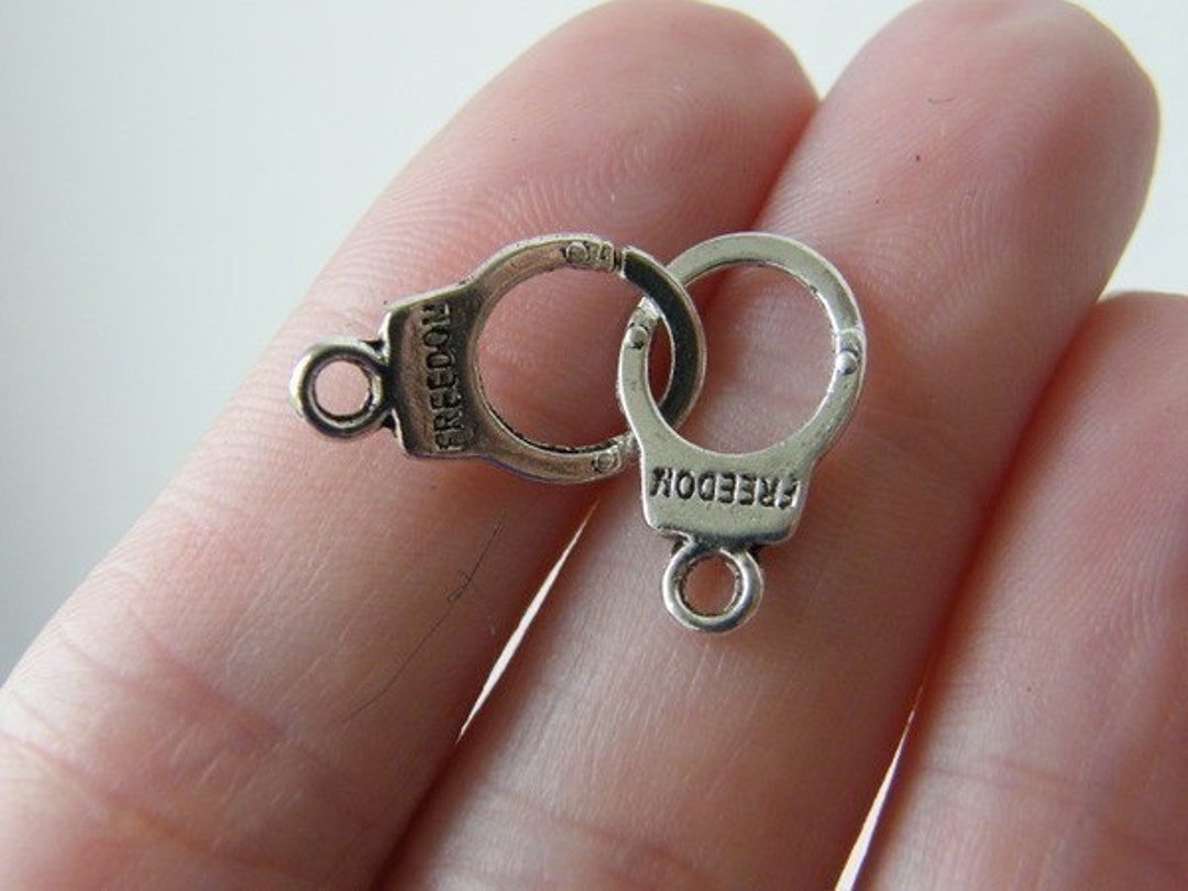 BULK 50 Handcuff Connector Charms Antique Silver Tone G28 - SALE 50% ...