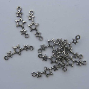 10 Star Connectors Antique Silver Tone S16 - Etsy