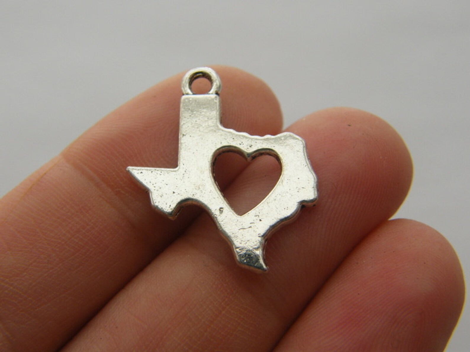 BULK 50 Texas Map Charms Antique Silver Tone WT85 - Etsy
