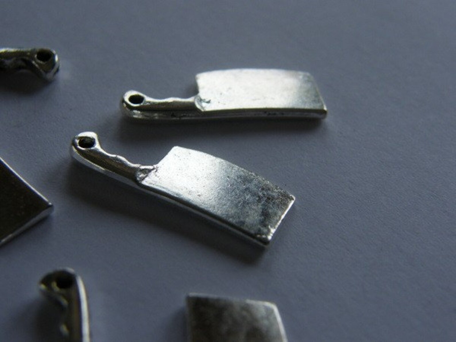 BULK 50 Meat Cleaver Knife Charms Tibetan Silver FD91 - Etsy