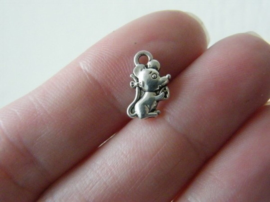 16 Mouse Charms Antique Silver Tone A87 - Etsy