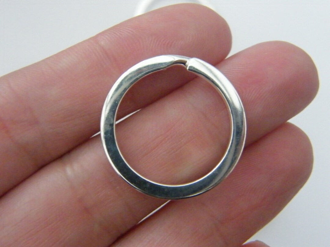 BULK 20 Key Rings 25 X 2mm Silver Plated FS421 - Etsy