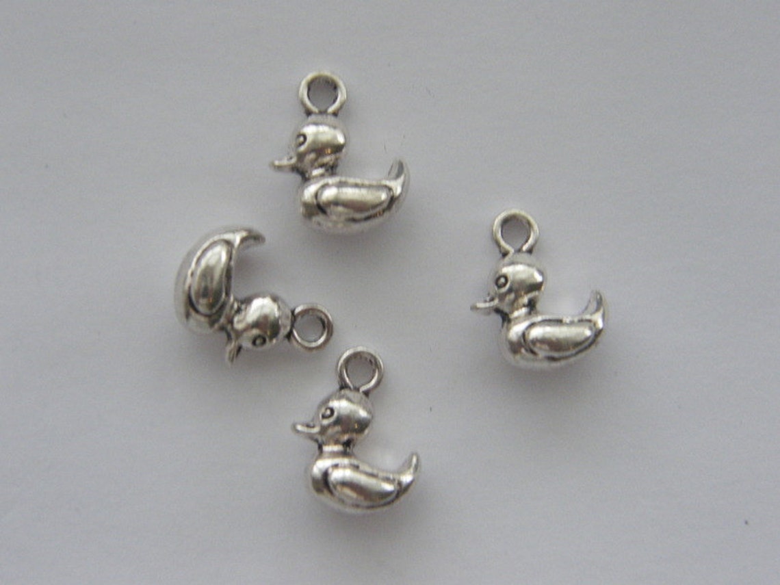 BULK 50 Duck Charms Antique Silver Tone B85 - Etsy