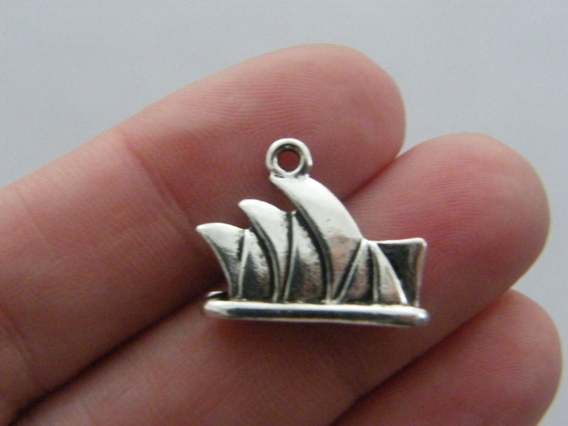 4 Sydney Opera House Charms Ntique Silver Tone WT115 - Etsy