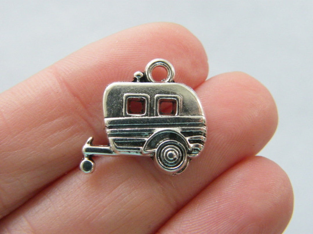 10 Caravan Trailer Charms Antique Silver Tone TT23 - Etsy