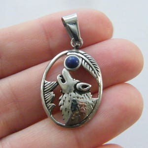 1 Wolf Pendant Stainless Steel A726 - Etsy