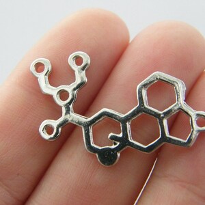 12 LSD Molecule Connector Charms Silver Tone MD61 - Etsy