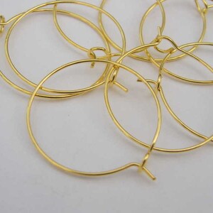BULK 100 Wine Glass Charm Hoops 29 X 25mm Gold Plated FS341 - Etsy