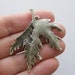 2 Leaf Charms Antique Silver Tone L112 - Etsy
