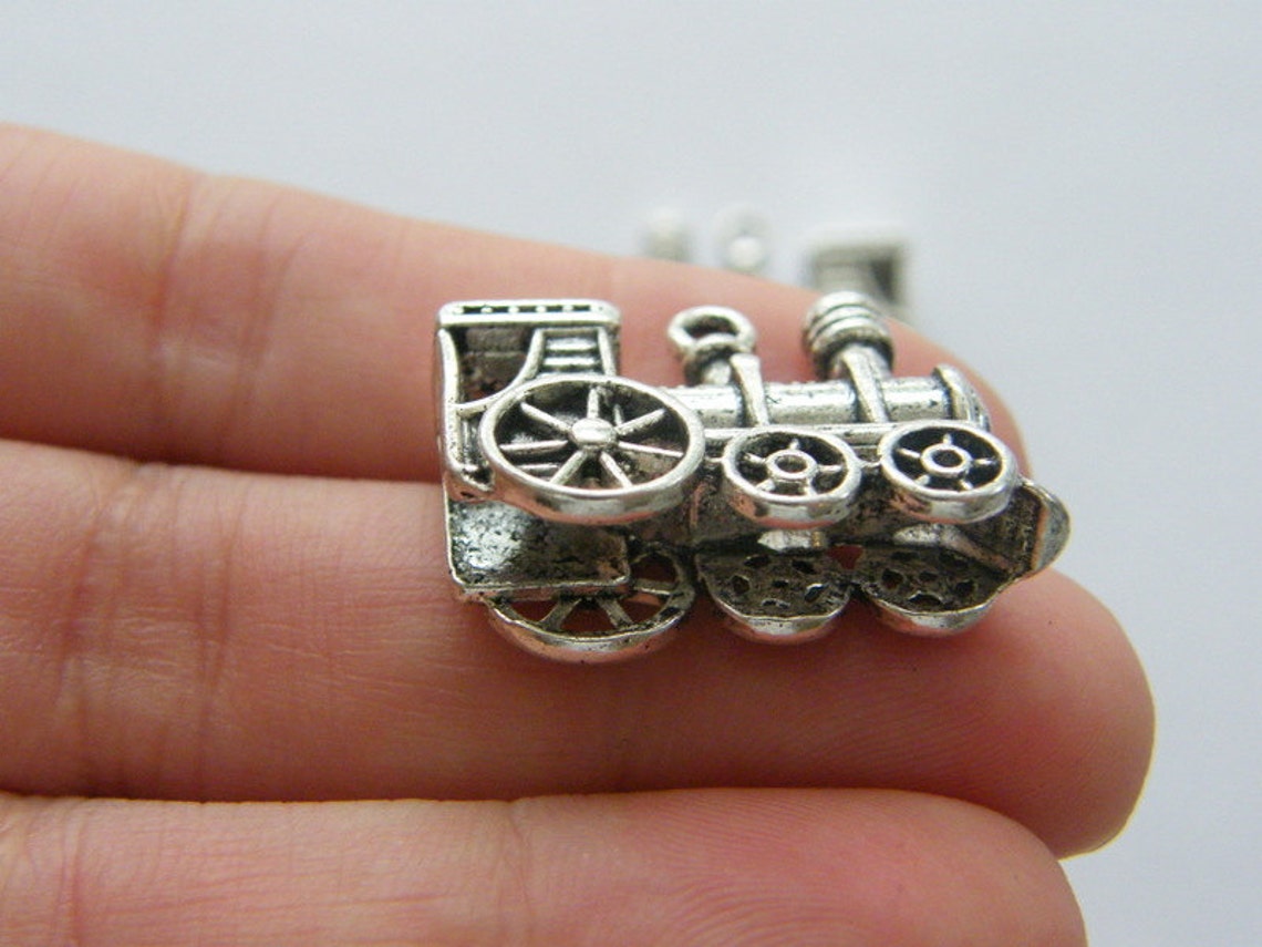 BULK 10 Train Charms Antique Silver TT84 - Etsy