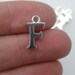 8 Letter F Alphabet Charms Silver Plated - Etsy