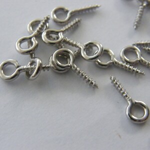 100 Screw Eye Bails 12 X 5mm Silver Tone FS36 - Etsy