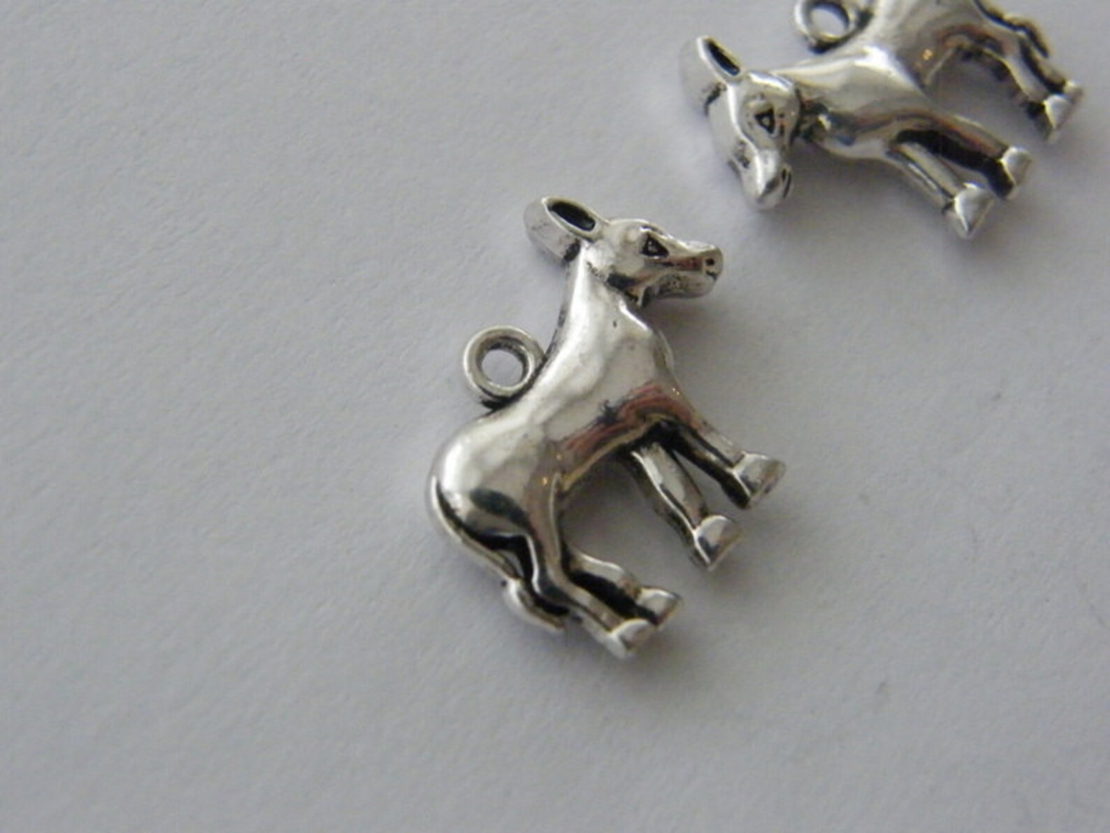 4 Donkey Charms Antique Silver Tone A606 - Etsy