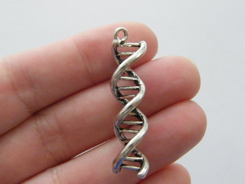 BULK 10 DNA Strand Charms Antique Silver Tone MD12 - Etsy