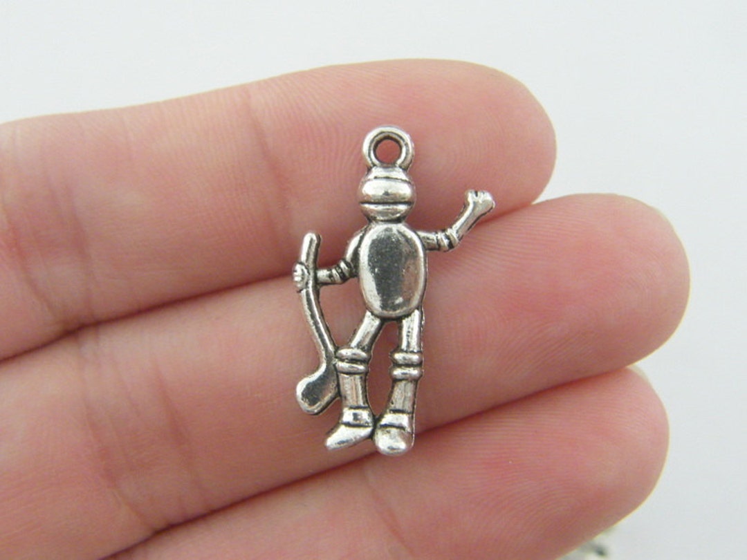8 Tin Man Charms Antique Silver Tone P64 - Etsy