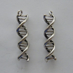 BULK 10 DNA Strand Charms Antique Silver Tone MD12 - Etsy