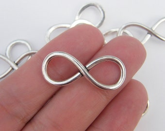 20pcs Infinity Connector Charms Double Infinity Antique Silver - Etsy