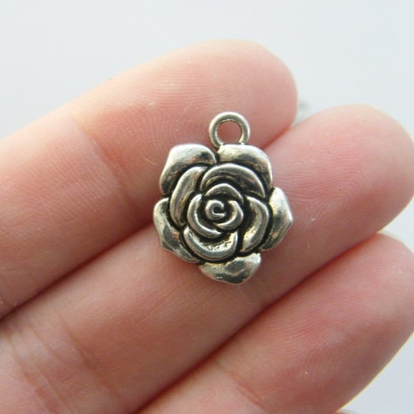 Rose Charm - Etsy