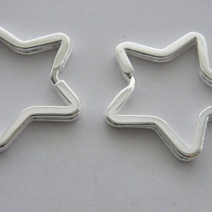 2 Star Key Rings 34 X 33mm Silver Plated FS138 - Etsy